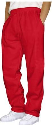 Generic Pantalons de Jogging Hommes Pantalons Hommes Couleur Unie Cordon de Serrage Jambe Droit Pantalon D&eacute;contract&eacute; Europ&eacute;en et Ample Sport Tendance Business