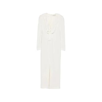 Alessandra Rich Maxi-Kleid mit Schleifen-Detail - - Dresses - Damen - Wei&szlig; - XS