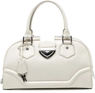 Louis Vuitton Crossbody Bags - Epi Bowling Montaigne GM - Gr. unisize - in Weiß - für Damen