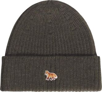 Maison Kitsun&eacute; Bonnet B&eacute;b&eacute; Renard - Homme - Accessoires - Vert - Taille: ONE Size