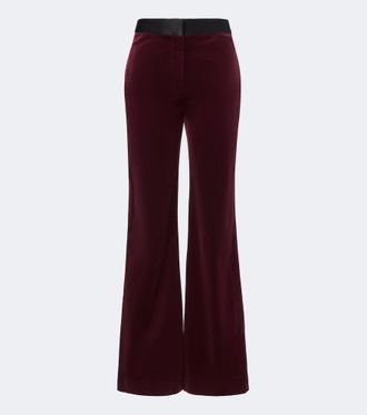Victoria Beckham Weite Hose Alina aus Samt