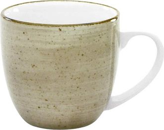 CREATABLE Vintage Nature Kaffeebecher 300ml Porzellan, handgemalt, gesprenkelt, schlamm