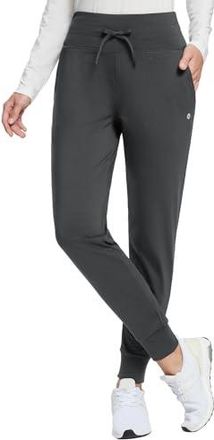 Baleaf Pantalon doublé en Polaire pour Femme, Pantalon de survêtement imperméable pour lhiver, Le Ski, la randonnée, la Course à Pied, Gris foncé, Taille XL