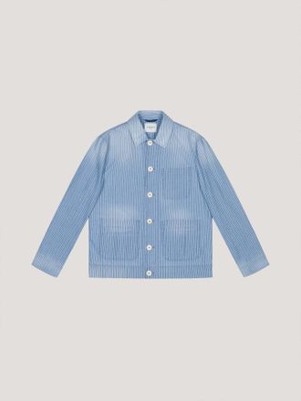 Circolo 1901 Striped Chambray work jacket Denim 7008 / M