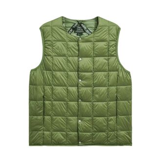 TAION Vest Crewneck Button Down - - Jackets - Herren - Gr&uuml;n - XS