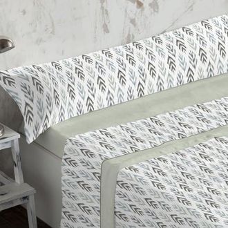 Burrito Blanco Burrito Blanco Bettwäsche aus Coralina, für Betten mit 90 cm Breite (+ Größen verfügbar), Winterbettlaken, Design 770, Grün (90 x 190/200 cm)