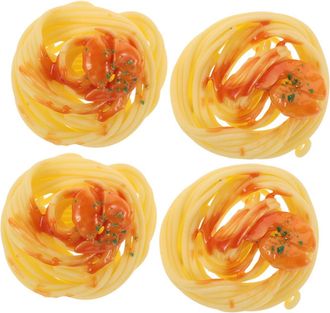 Pretyzoom 4stücke Simulation Spaghetti-Nudeln Realistisches Kunstnudel-Modell Für Restaurant-Dekoration Filmrequisiten Heim-dekor Fotografie-Props Spielzeug Für