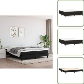 vidaXL Vidaxl - Cadre de lit sans matelas noir 180x200 cm tissu - Cadre De Lit - Lit Double - Lit Noir - Literie - Meuble Chambre