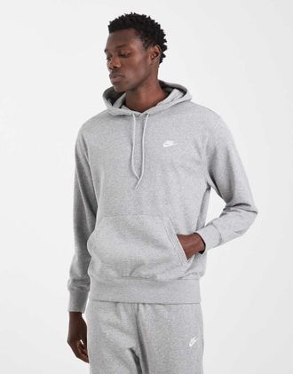 Nike Club - Kapuzenpullover aus French Terry in Grau