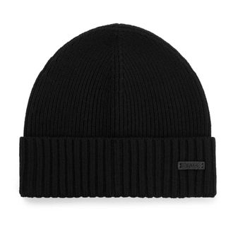 HUGO BOSS Homme, Accessoires, Noir, Taille: ONE Size B&eacute;ret c&ocirc;tel&eacute;