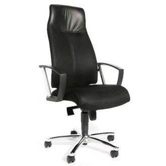 Topstar [GEBRAUCHT] B-Ware Topstar B&uuml;rostuhl Drehstuhl Sitzm&ouml;bel High Sit Up Stoff Schwarz Kopfst&uuml;tze Chrom