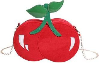 Generic Sac &agrave; bandouli&egrave;re amusant en forme de pomme mignon en forme de fruit de dessin anim&eacute; pour femme, f&ecirc;te danniversaire sur le th&egrave;me des fruits, Rouge, 32