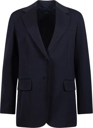 Max Mara blazer boutonné à revers pointus - Bleu
