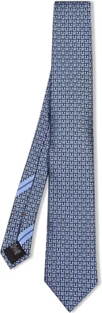 Ermenegildo Zegna Homme, Accessoires, Bleu, Taille: ONE Size Cravate en Jacquard de Soie
