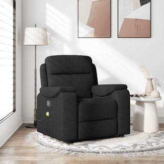 vidaXL Fauteuil de massage inclinable Noir Tissu - Vidaxl