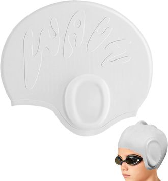 Generic Schwimmkappe, Badekappe, wasserdichtes Silikon f&uuml;r langes Schwimmhaar, Trainingsausr&uuml;stung, bequeme Badabdeckung, sicherer Schutz f&uuml;r langes und kurze