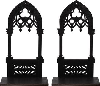 Luxshiny 1 Paar Gothic Wandleuchter Kerzenhalter Wandhalterung Rustikaler Kerzenhalter Bauernhaus Bogenkirchenst&auml;nder f&uuml;r Blumenvase Wohnzimmer K&uuml;che Badezimme