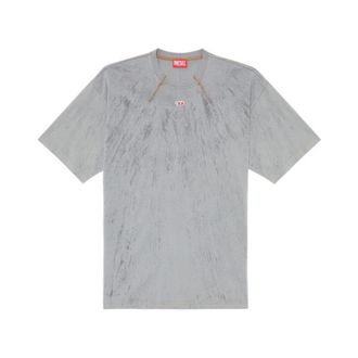Diesel Herren T-Cos T-Shirt 100% Baumwolle - - Tops - Herren - Grau - L