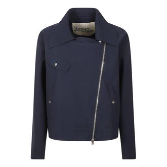 Herno Blaue Jacken- Hergestellt in Rum&auml;nien - - Jackets - Damen - Blau - S