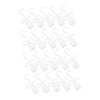 Artibetter 20 St&uuml;ck Wei&szlig;e Schuhhaken aus Kunststoff Robustes Schuhhalter Design zum Aufh&auml;ngen und Trocknen von Hausschuhen Stiefeln und Slippern Platzsparend f&uuml;r