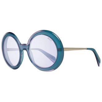 Pucci Femme, Accessoires, Violet, Taille: ONE Size Lunettes de Soleil Femme Turquoise Monture Ronde