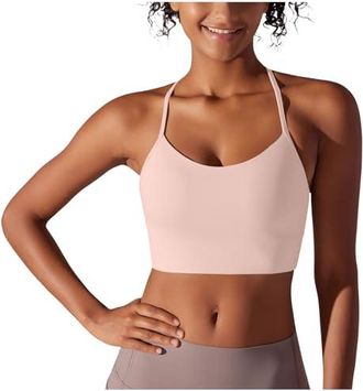 Generic 2026 Soutiens-gorge pour femme Mode Solide Beaut&eacute; Dos Yoga Wear Sous-v&ecirc;tements de sport Running Fitness, rose, XL
