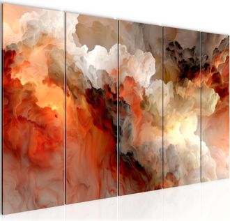 Runa Art Bild Abstrakt Wandbilder auf Vlies Leinwand 5 Teilig Wanddekoration Wohnzimmer Schlafzimmer B&uuml;ro 059656a