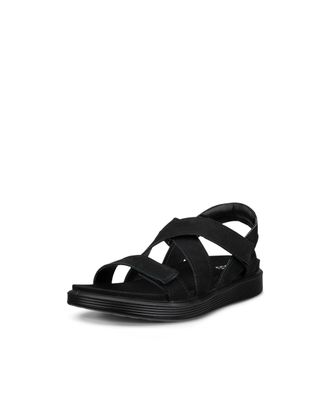 Ecco Damen Soft Cross Strap Sandale, Schwarz, 36 EU