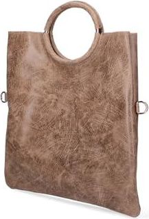 Gave Lux Sac &agrave; main pour femme en cuir v&eacute;ritable Made in Italy 29x30x1 cm GLX228105223FBG, taupe, Taille unique