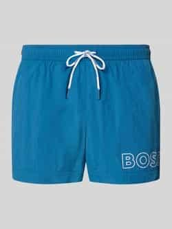 HUGO BOSS Regular Fit Badeshorts mit Label Print Modell MOONEYE
