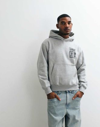 Vans sweat &agrave; capuche &agrave; enfiler gris fonc&eacute;