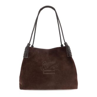 Etro Wildleder-Schultertasche - - Bags - Damen - Braun - ONE SIZE