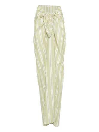 Faithfull The Brand Lomas Ombre striped pareo maxi skirt - Grün