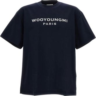 Wooyoungmi Wooyoungmi, Homme, Tops, Bleu, Taille: S T-shirt Oversize &agrave; Logo