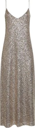 Blanca Vita Femme, Robes, Rose, Taille: 40 FR Robe &agrave; sequins brod&eacute;s &agrave; col en V