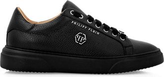 Philipp Plein baskets à logo hexagonal - Noir
