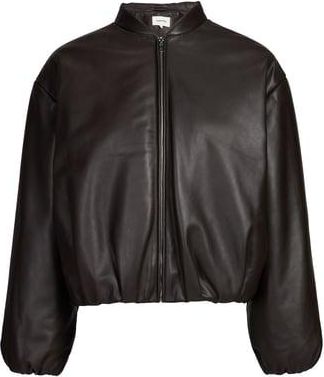 Saison 1865 Bombers en cuir court avec padding