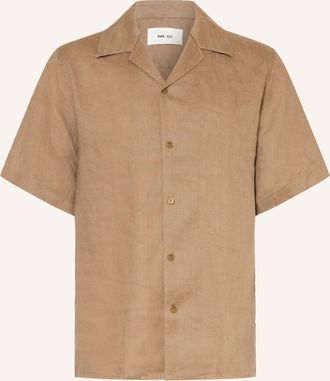 Nn.07 Nn.07 Resorthemd Julio Comfort Fit Aus Leinen braun