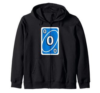 Uno Halloween Blue 0 Karte Kapuzenjacke
