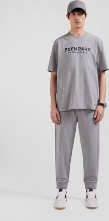 Eden Park T-shirt Manches Courtes En Coton Gris Eden Park French Flair Coupe Oversized