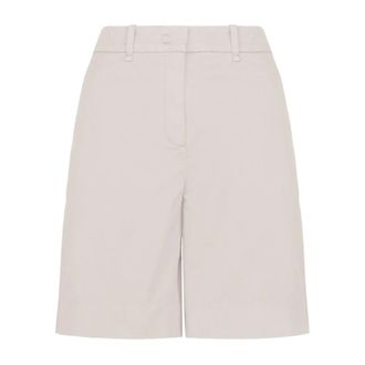 Bomboogie Femme, Shorts, Beige, Taille: 42 FR Cotton satin bermuda shorts