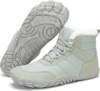 Mishansha Chaussures Hiver Homme Femme Chaussures Minimalistes Confortables Botte Hiver Antidérapantes Bottes de Neige Souple Bottines Barefoot avec Chaude Doub