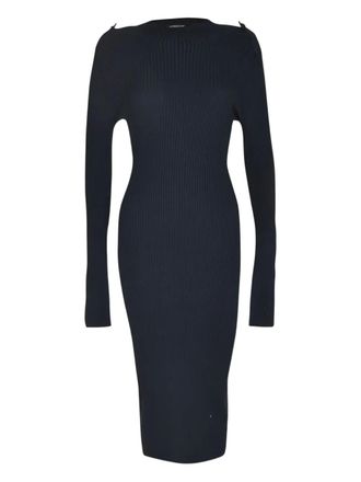 Dondup robe nervurée à poignets boutonnés - Noir