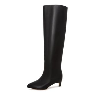 Cesare Gaspari Elegante Lederstiefel bis zum Knie - - Shoes - Damen - Schwarzk - 40 EU