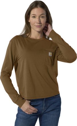 Carhartt Work in Progress Damen Langarmshirt Lightweight L/S Pocket, Farbe:carhartt Brown, Gr&ouml;&szlig;e:XL
