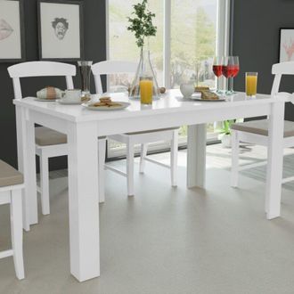 vidaXL vidaXL Esstisch 140x80x75 cm Wei&szlig;