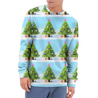 Generic Sweatshirts pour hommes pulls hommes t-shirt chemisier manches longues col rond tops t-shirt manches longues sweat décontracté, bleu ciel, 3XL