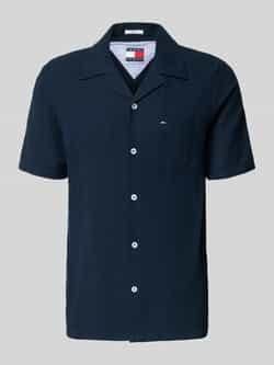 Tommy Jeans Regular Fit Freizeithemd aus Leinen-Baumwoll-Mix