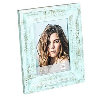 Walther Design Bilderrahmen blau 15 x 20 cm mehrfach gekehltes Profil aus Holz Marley AN520L