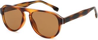 Generic Lunettes De Soleil &Agrave; Monture Ronde Vintage For Hommes Et Femmes, Lunettes De Soleil For Photos De Vacances En Plein Air(Brown)